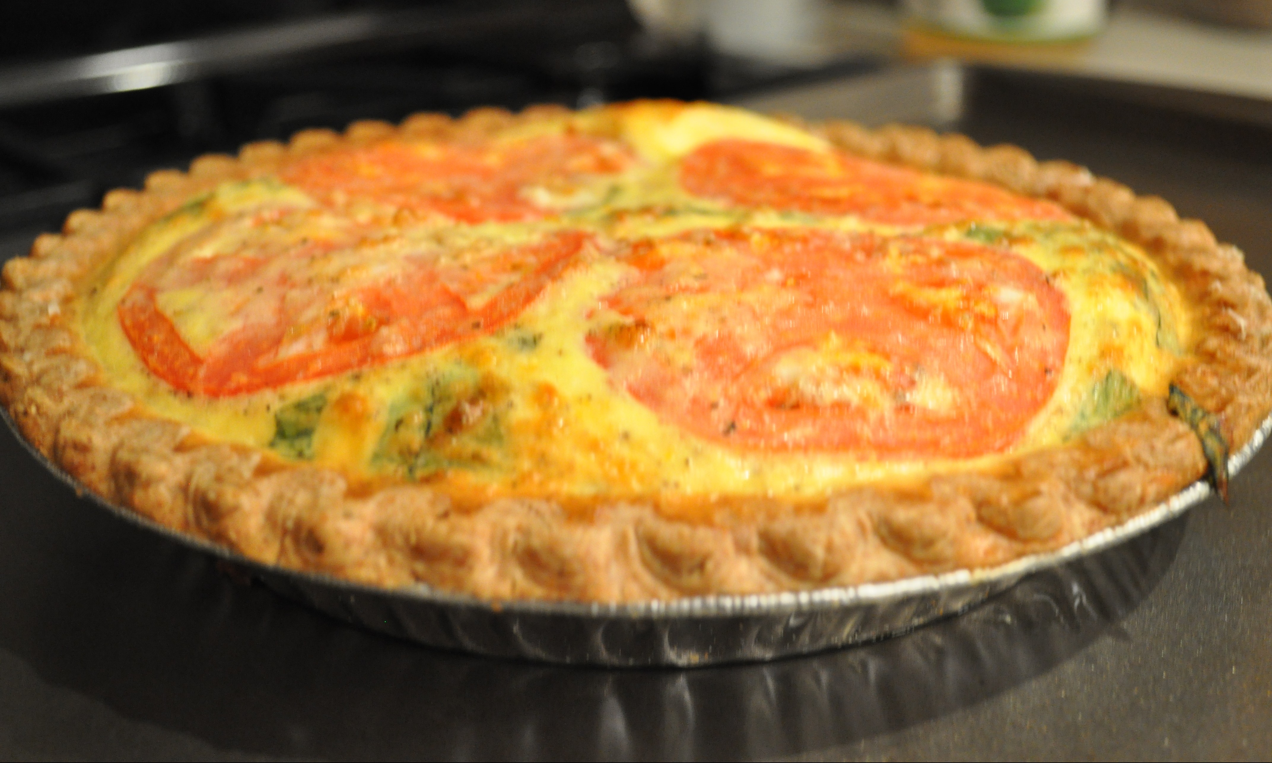 Tomato Onion Quiche - Kosher